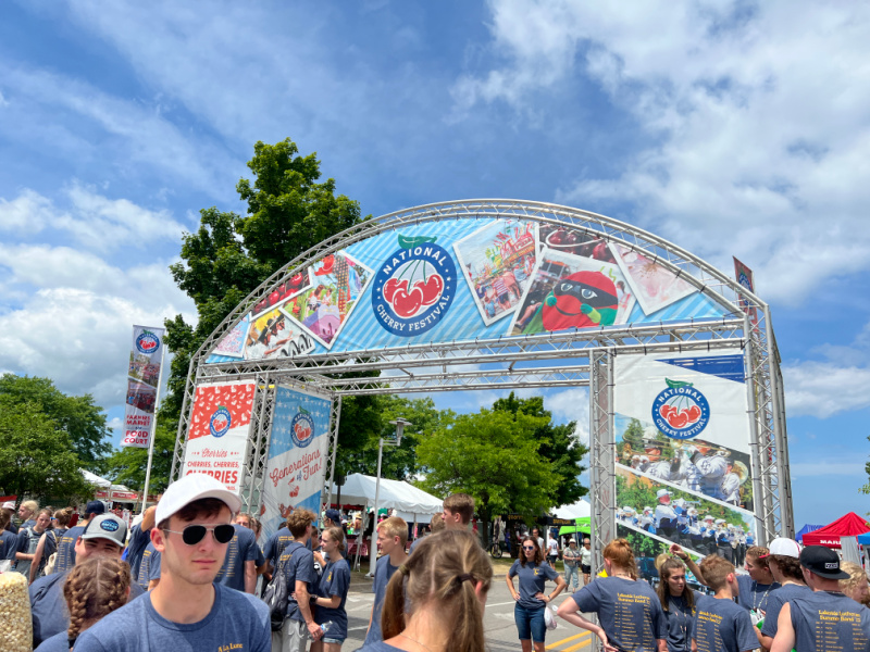 cherry festival entrance - Creative Lifestyles